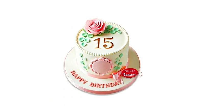Floral Birthday Cake for Her | Custom Age Cakes UK