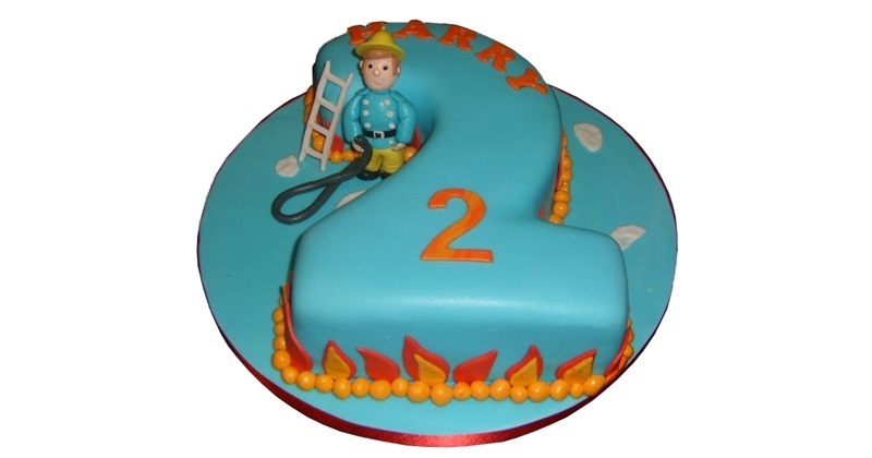 1st birthday Fireman Sam cake