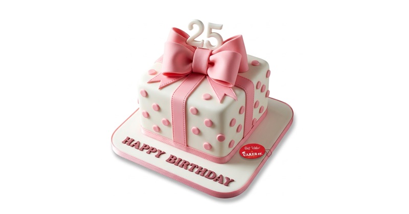 25th Birthday Cake For Her | 25th Birthday cake | Caker Street