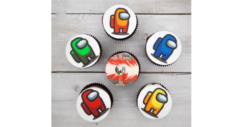 Among Us Theme Cupcakes