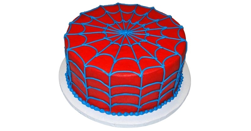 Blue Web Spiderman Cake