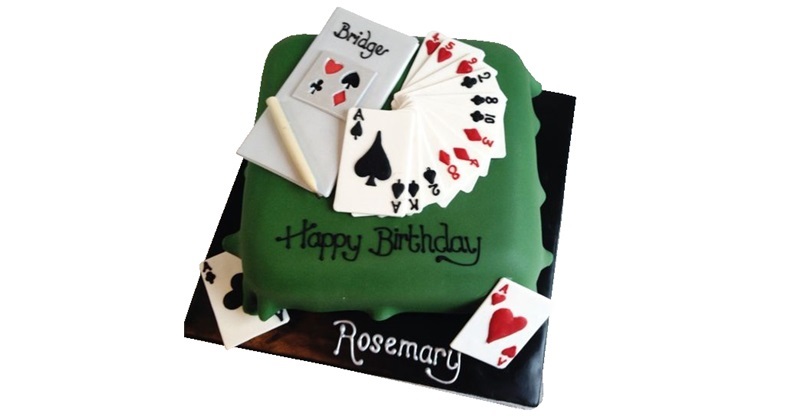 Bridge game Birthday cake
