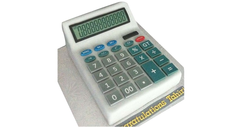 calculator cake