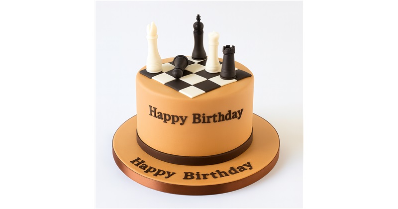 Chess Game Birthday Cake