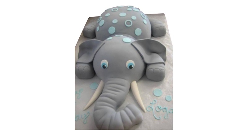 Elephant Theme Birthday Cake