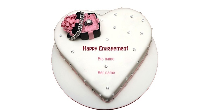 Heart Shaped Engagement Cake