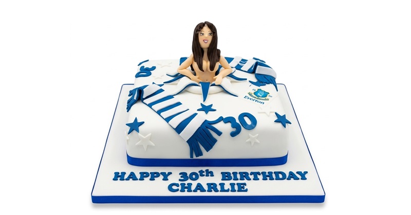 Everton Football Birthday Cake for Her | Custom Age | Caker Street