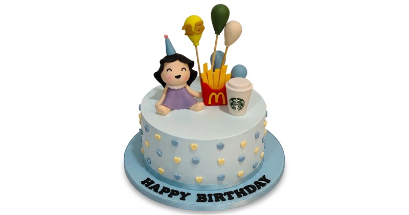 Fast Food Girl Theme Cake | Birthday Cake for her | Caker Street