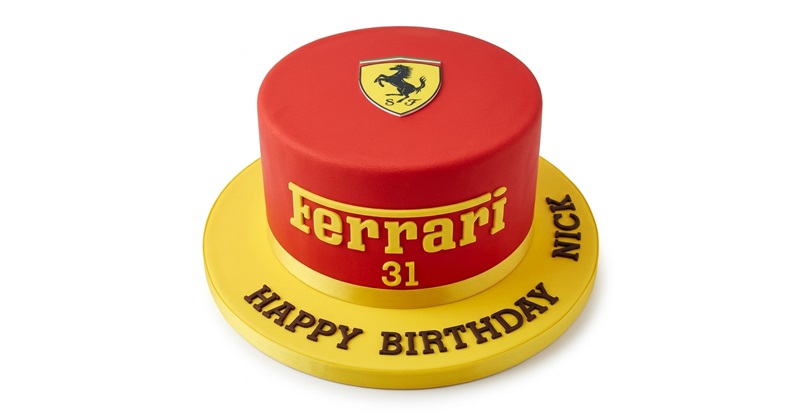 Ferrari Birthday Cake | Custom Age & Personalised | UK Delivery