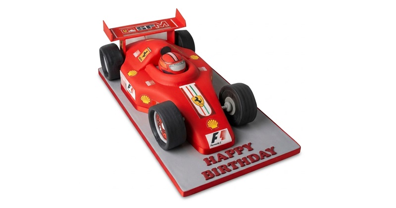 Ferrari Cake | Formula 1 Racing Car Birthday Cake UK