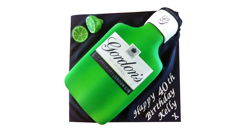 Gin Bottle Cake | Birthday Cake | Caker Street