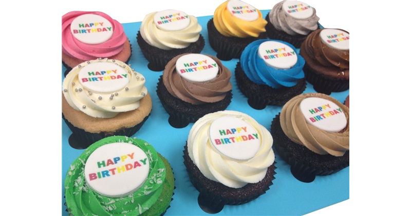 Happy Birthday Theme Cupcakes - Pack of 6