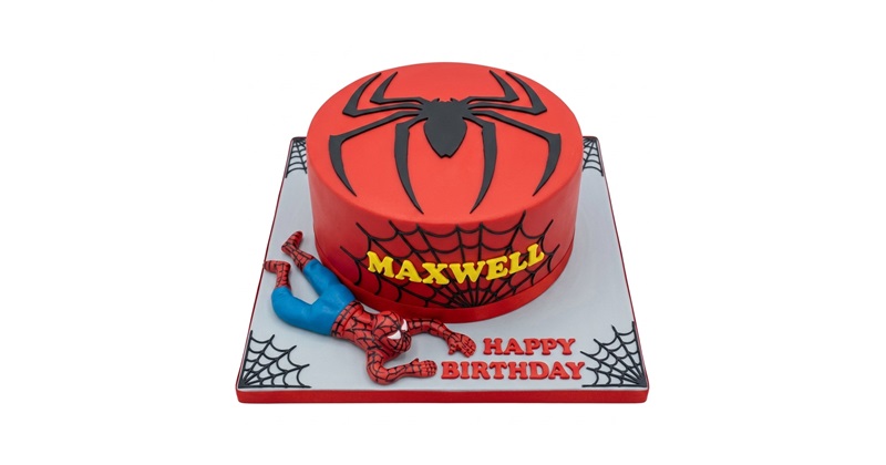 In Action Spiderman Birthday Cake