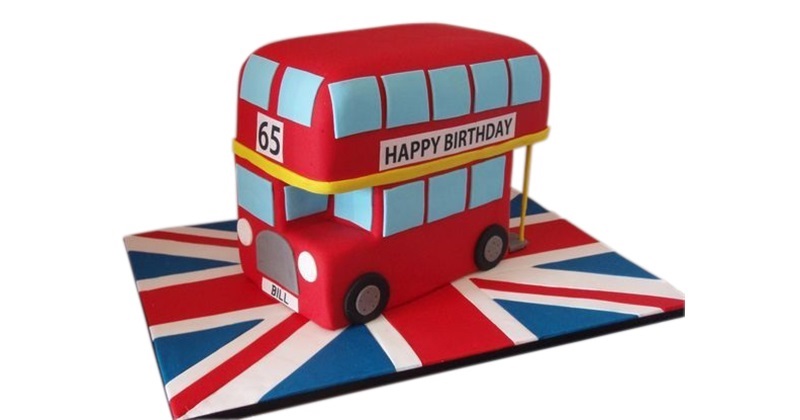 London Bus theme Cake