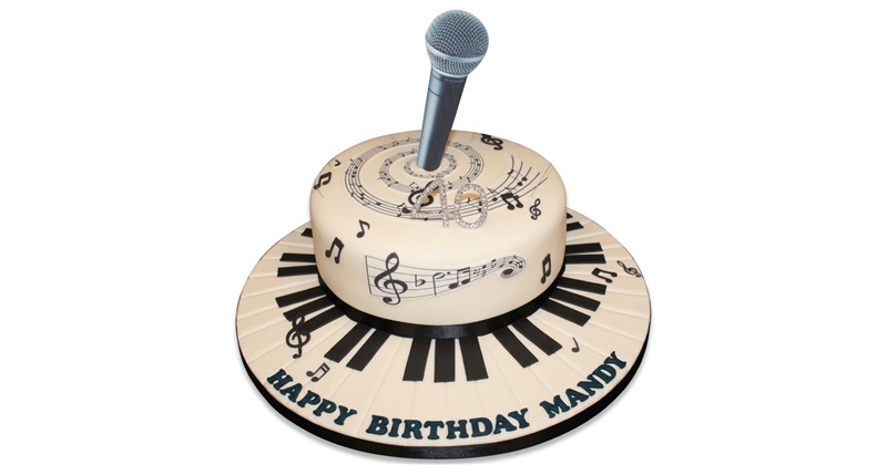 Musical Birthday Cake | Microphone & Piano Design | Caker Street