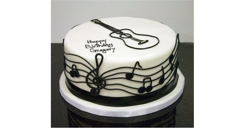 Musical theme birthday cake
