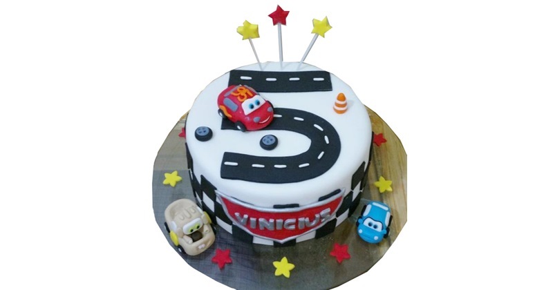 Number 2 car cake