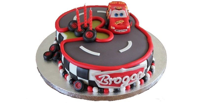 Number 2 car cake