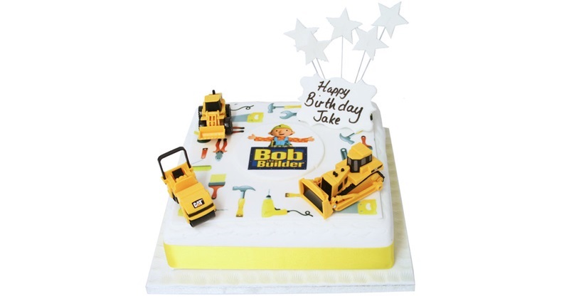 Personalised bob the builder birthday cake