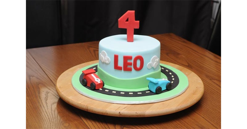 Racing Car theme cake
