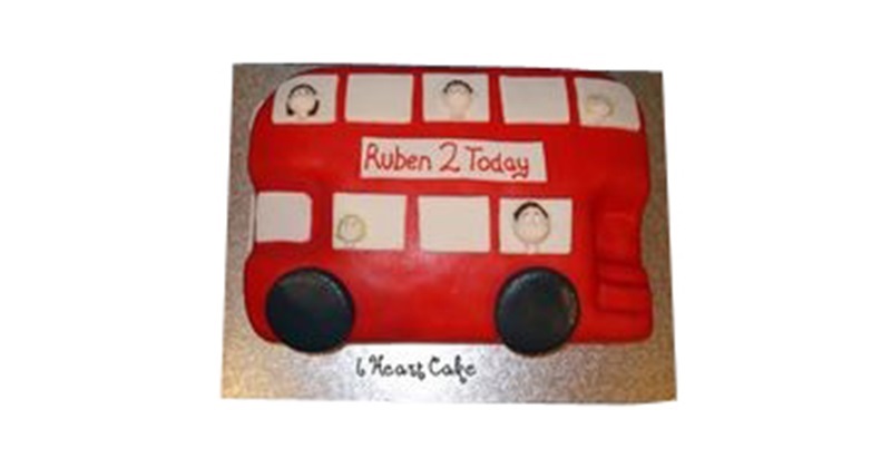Red bus cake