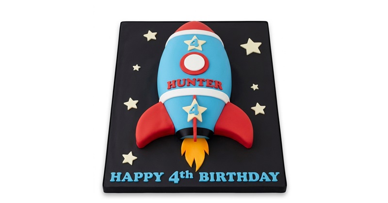 Rocket Birthday Cake | Space Theme Cake | Caker Street UK