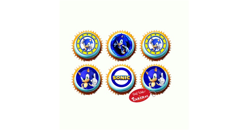 Sonic Hedgehog Themed Cupcakes | Sonic Cupcakes | Caker Street Sonic Hedgehog Themed Cupcakes | Sonic Cupcakes | Caker Street