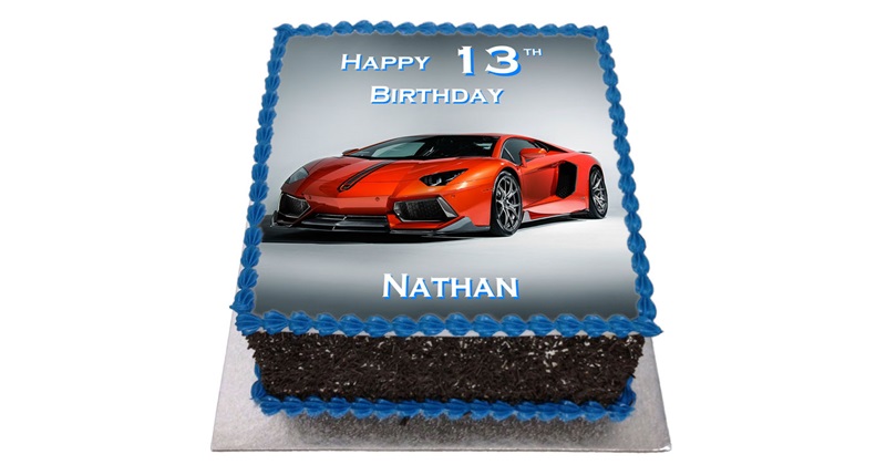 Sports car cake