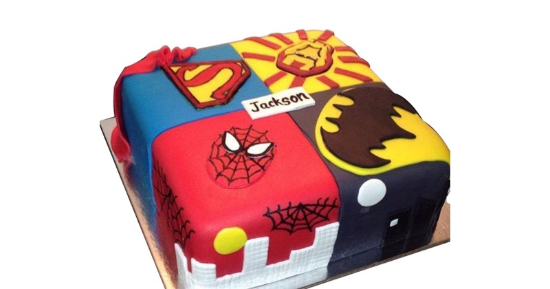 Superheroes Birthday Cake For Kids