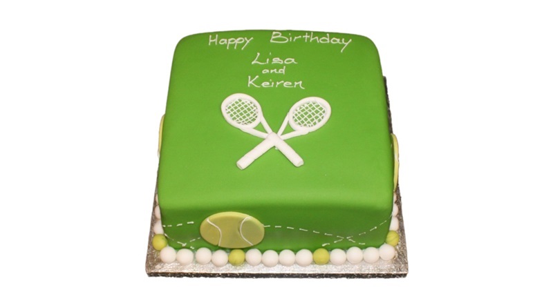 Tennis theme birthday cake
