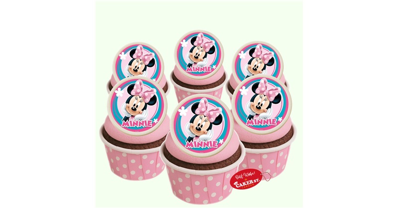 White Chocolate Minnie Mouse Themed Cupcakes