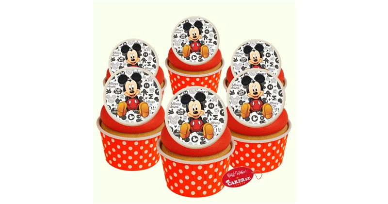 White Chocolate Minnie Mouse Themed Cupcakes