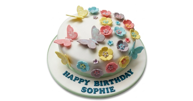 Butterfly Birthday Cake | Order Online UK Delivery