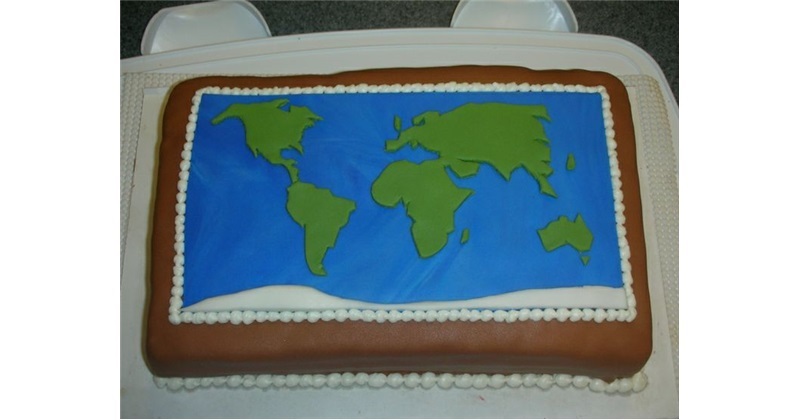 World map cake