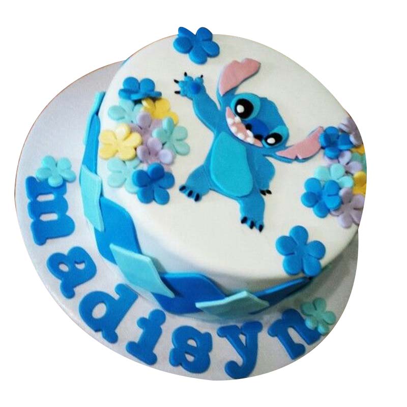 Stitch With Flowers From Lilo And Stitch Edible Cake Topper Image ...