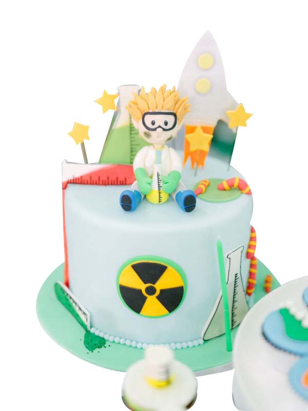 Mad scientist cake
