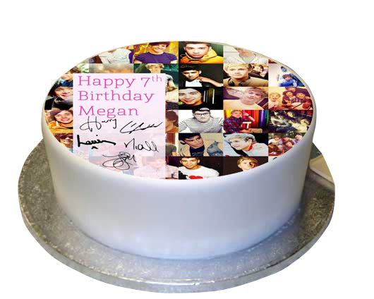 Photo collage cake