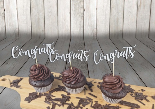 Congratulation Theme Cupcakes