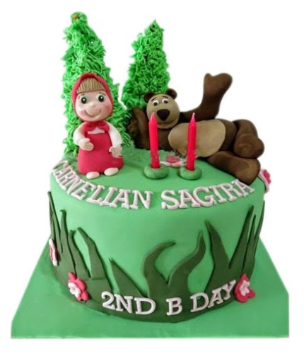 Marsha and bear cake
