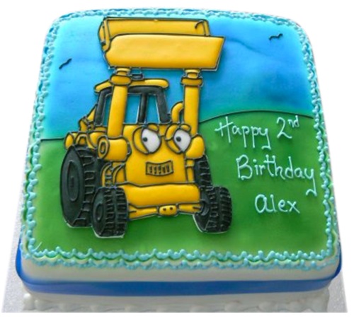 Personalised bob the builder birthday cake