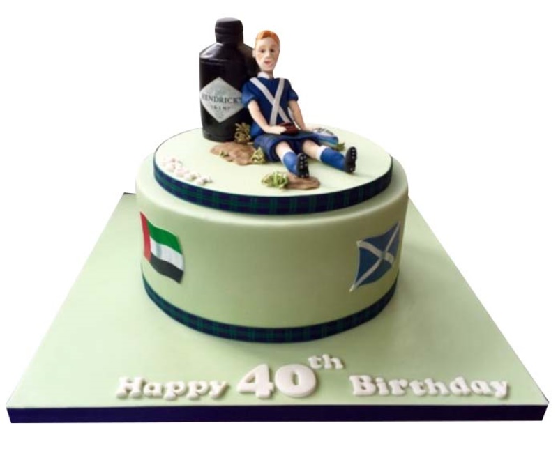 Gin bottle cake