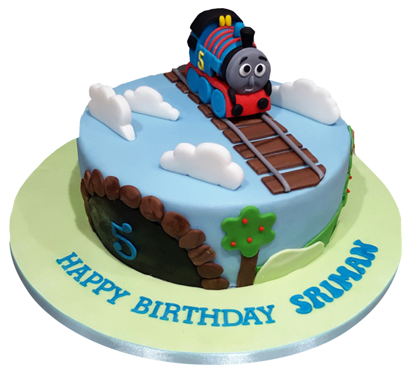 Thomas The Train Round Cake